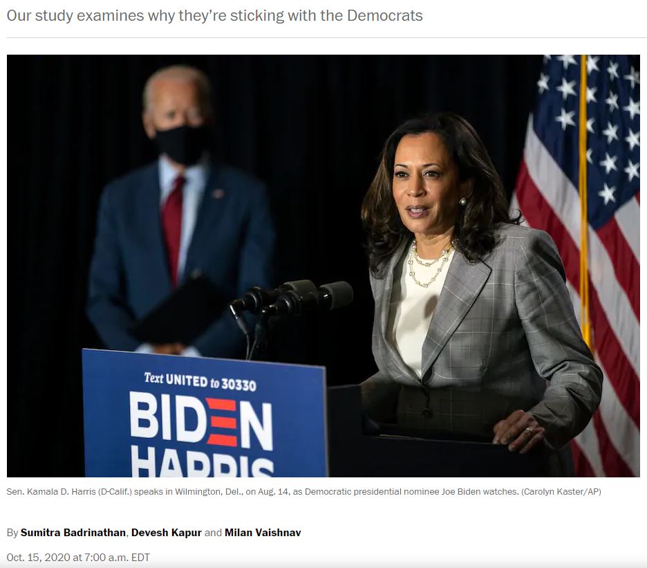 Why Indian Americans are not becoming Republicans anytime soon – PDRI – DevLab