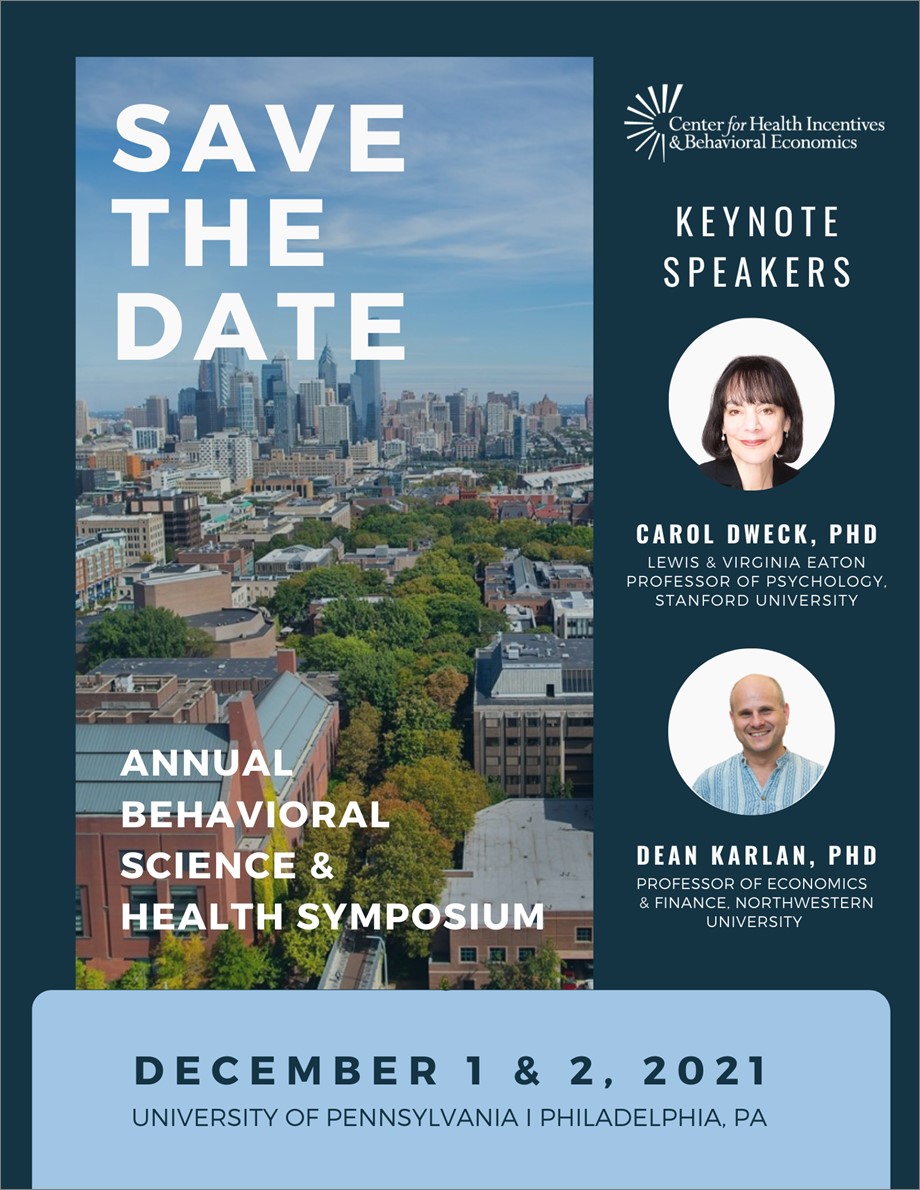 SAVE THE DATE: Annual Behavioral Science & Health Symposium – PDRI – DevLab